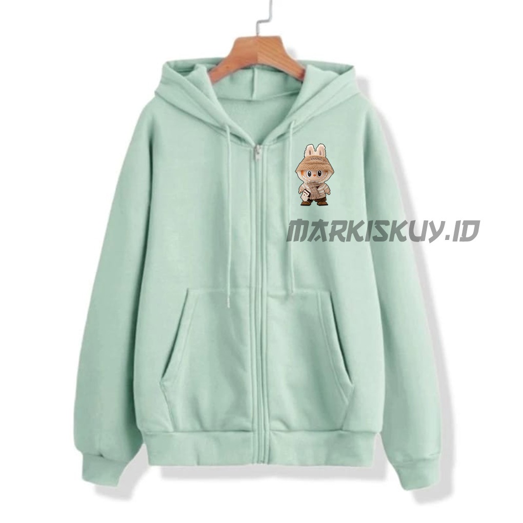 Jual Jaket Zipper Labubu Hoodie Polos M,L,XL,XXL Wanita | Shopee Indonesia
