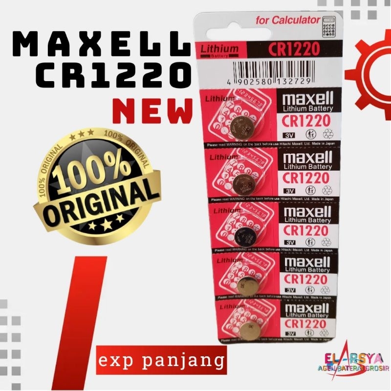Jual Baterai Maxell CR1220 Original Lithium Battery 3 Volt batrai CR 1220 | Shopee Indonesia