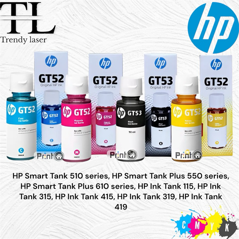 Jual 1SET TINTA HP GT53 GT52 ORIGINAL HP DeskJet GT5810 GT5820 All in ...