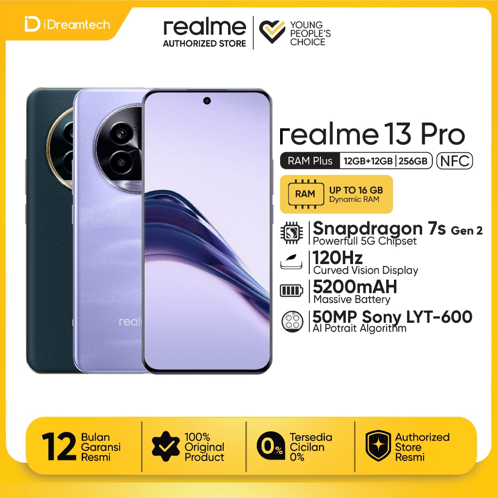 Jual realme 13 Pro 12+256 GB (3x Sony Periscope OIS Camera | Dual 50MP ...