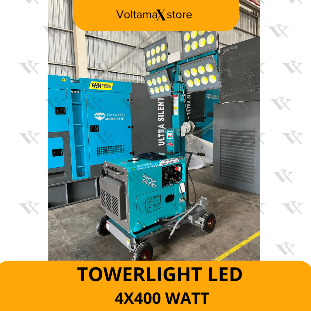 Jual Genset Tower Light LT 400 Genset Lampu 400 Watt x 4 EMERALD Tower ...