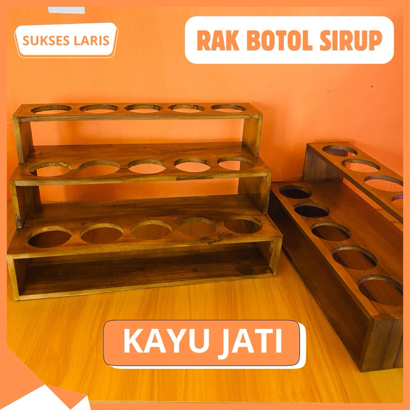 Jual RAK TATAKAN UNTUK BOTOL SIRUP DARI KAYU JATI | TATAKAN SIRUP ...