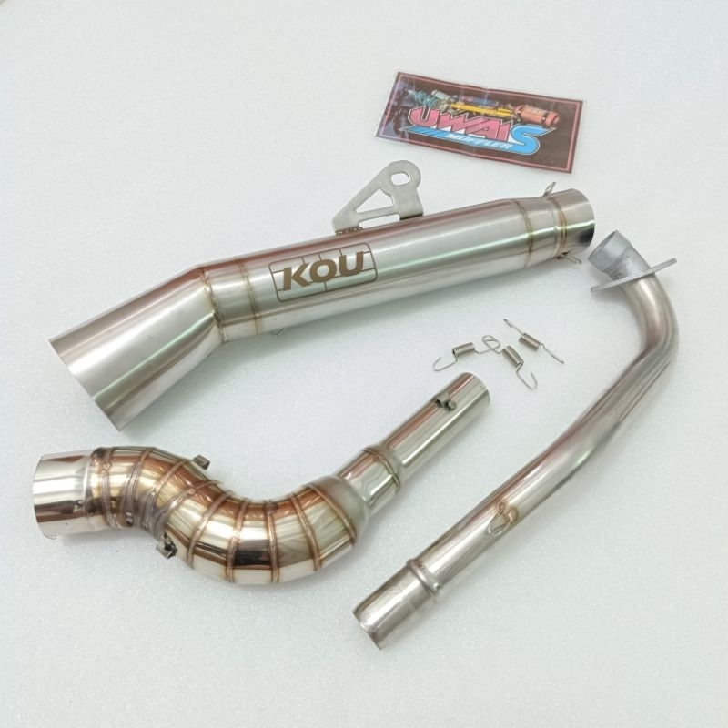 Jual Open spec kou super open Exhaust pipe for wave 100 110 125 xrm ...