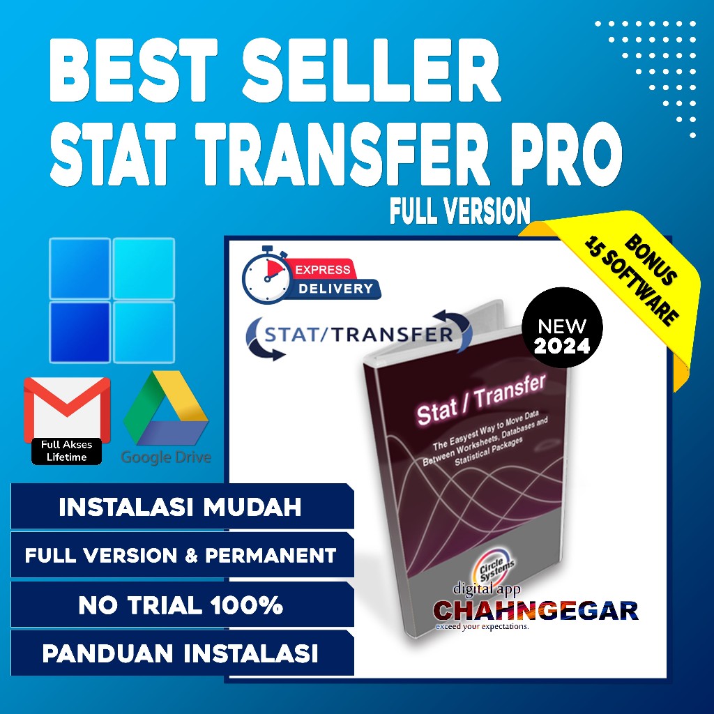 Jual StatTransfer 12 Full Software mentransfer data antar perangkat lunak statistik Stat ...