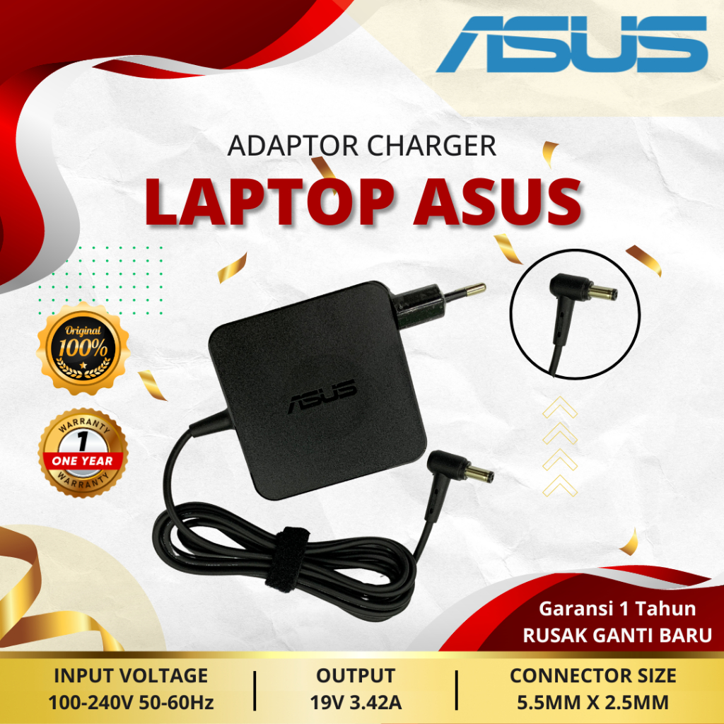Jual Adaptor Charger Original Laptop Asus A455 A455L X450C X451C A450 A450CA A450L ADP-65DW C ...
