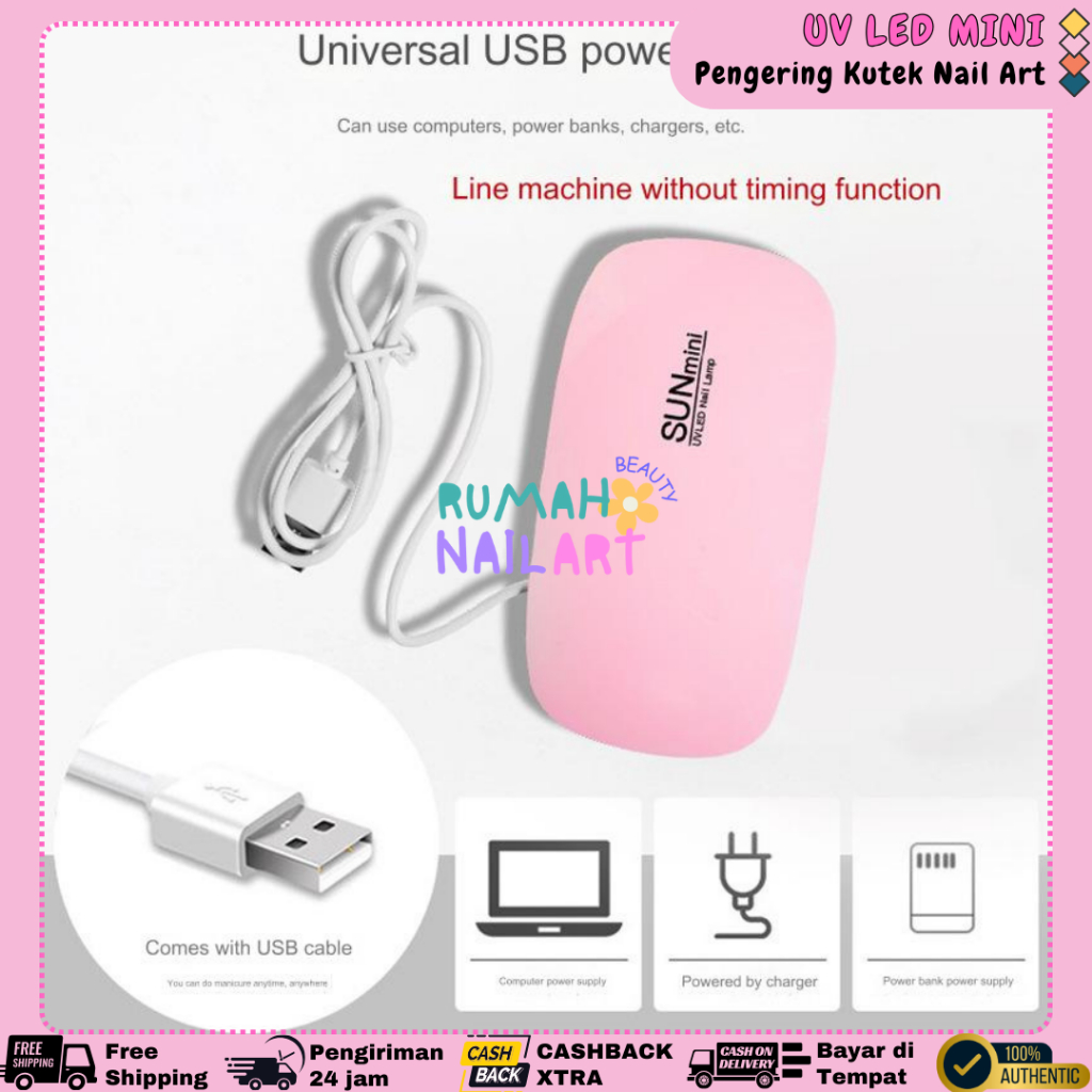 Jual Pengering Kutek Cat Kuku Mini SUN UV 6 Watt Nail Dryer / Alat ...