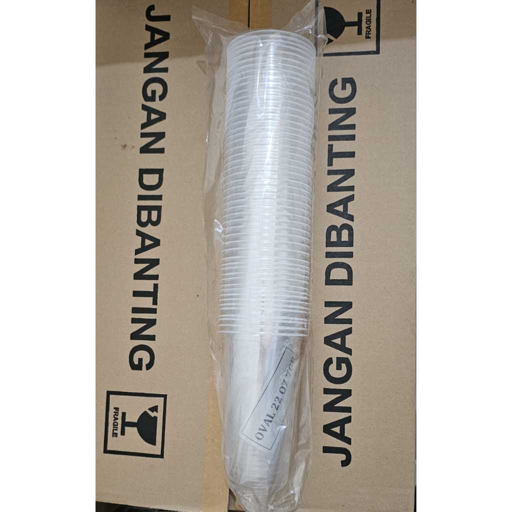 Jual Cup Pop Ice Oval Tinggi 18oz 22oz | Gelas Plastik untuk Es Teh ...