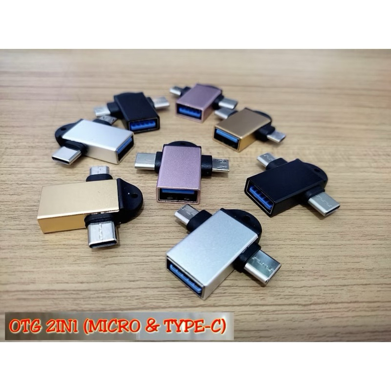 Jual OTG premium Adapter Micro USB TYPE C 2 IN 1 Android - Sambungan HP ...