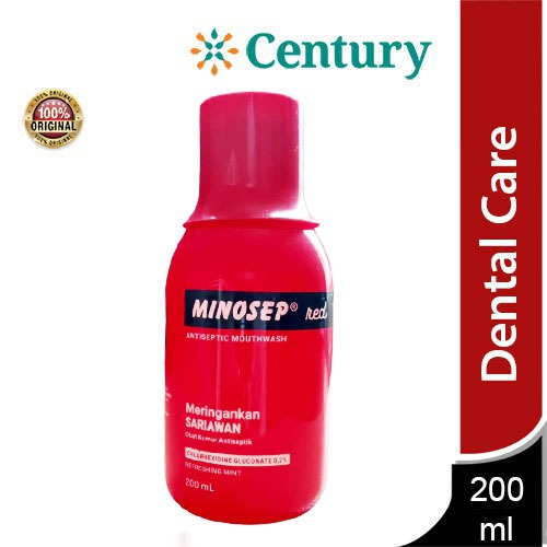 Jual Minosep RED Obat Kumur Antiseptik 200ml / Mouthwash / Antiseptik ...
