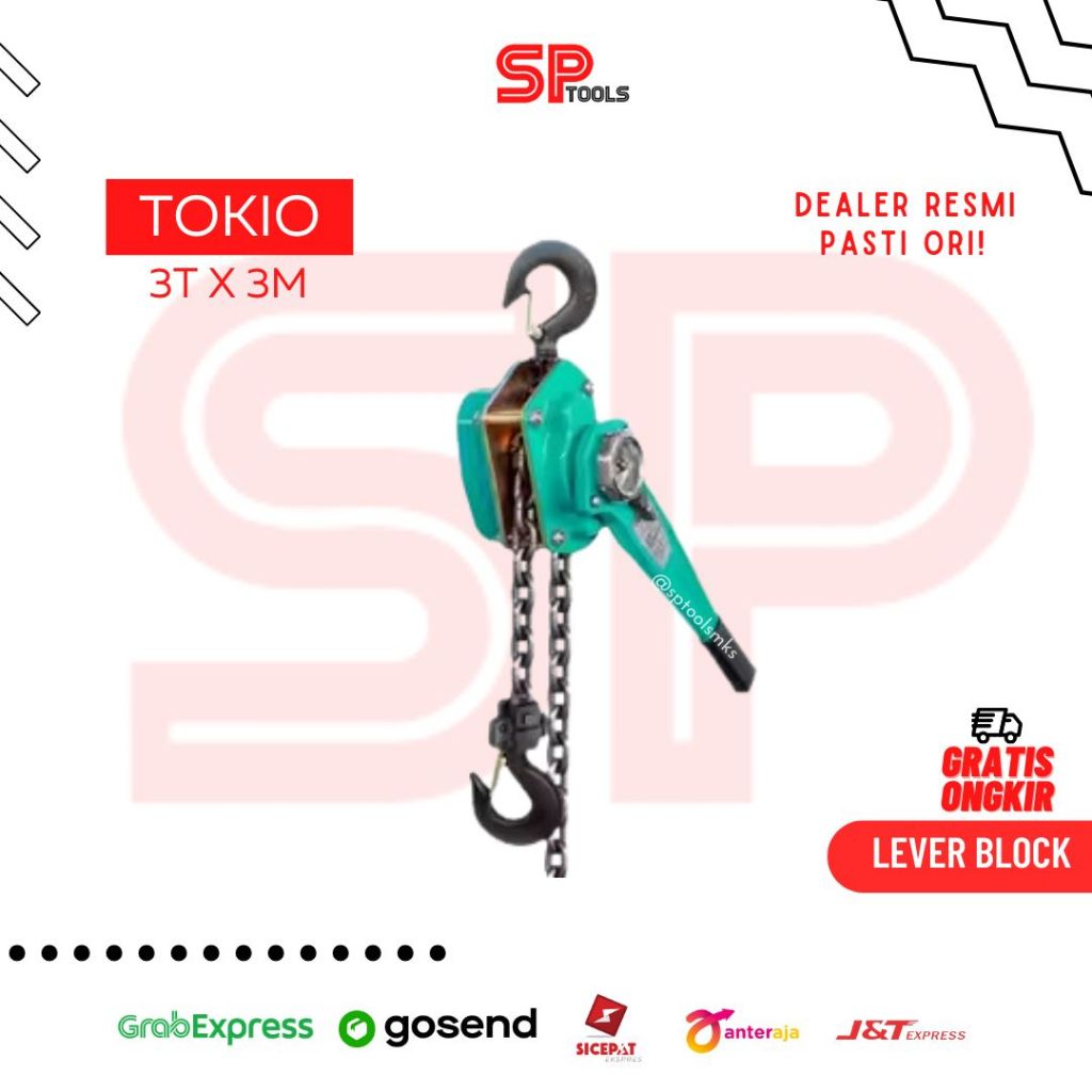 Jual LEVER BLOCK / LEVEL BLOK BLOCK / CHAIN LEVER BLOCK HOIST 3 TON X 3 ...