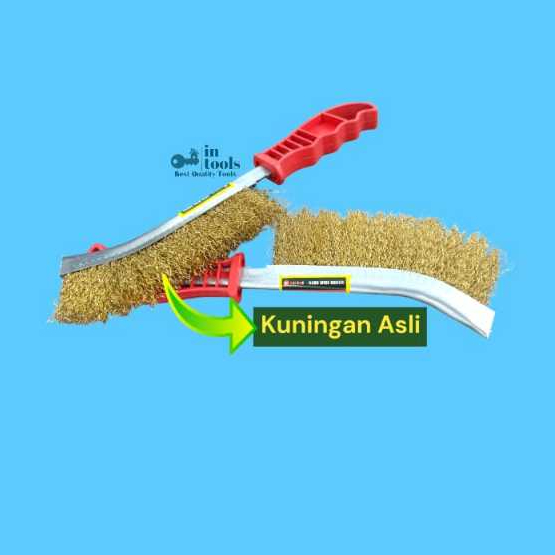 Jual Sikat Kawat Eiffel Sisir Kuningan Wire Brush Besi Baja Gagang PVC ...