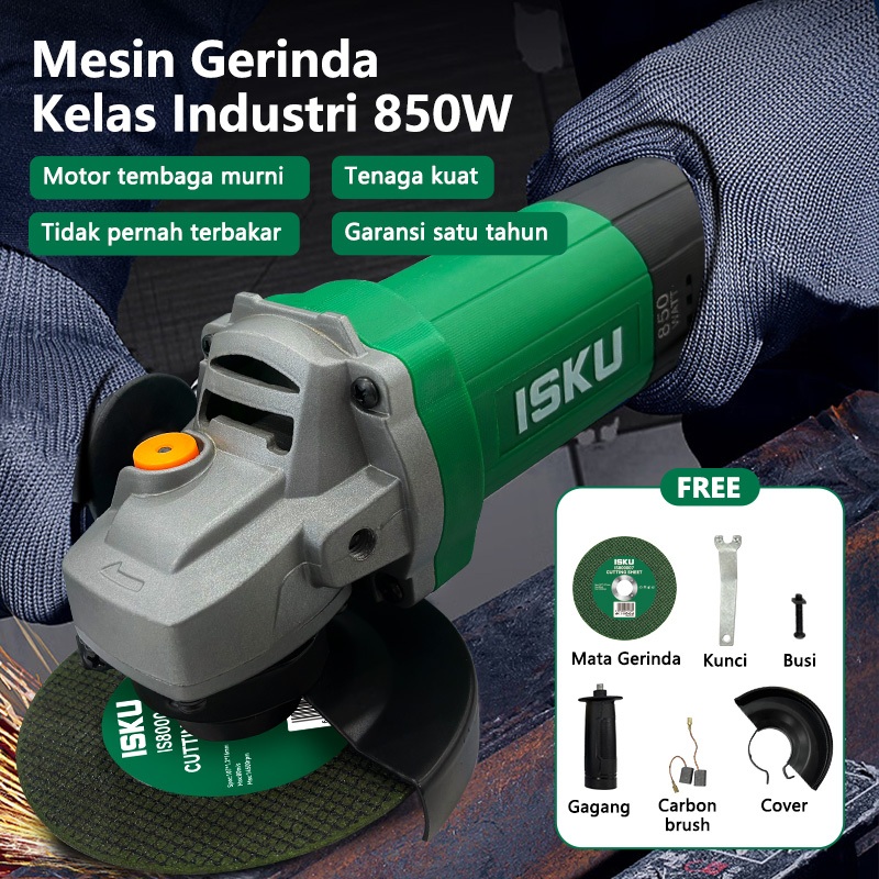 Jual ISKU mesin gerinda tangan 850w angle grinder multifunction/hand ...