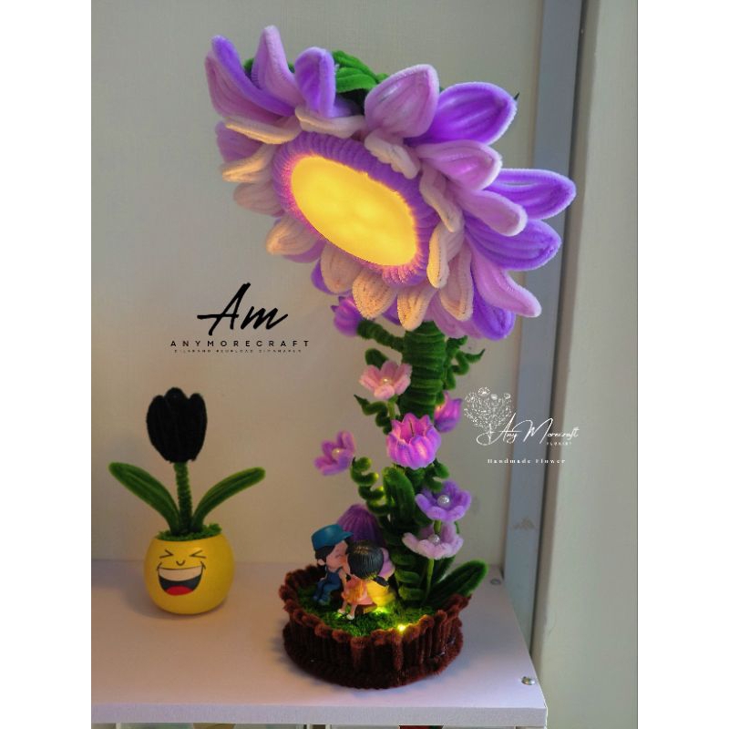 Jual Lampu Bunga Kawat Bulu / Lampu Belajar / lampu meja belajar ...