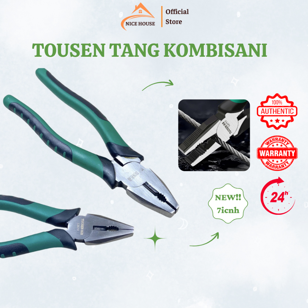 Jual Tousen Tang Kombinasi Tang Potong 7inch Perkakas Tangan | Shopee ...