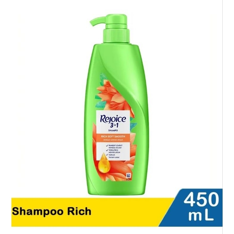 Jual Rejoice Shampoo Rich Soft Smooth 450ml. | Shopee Indonesia
