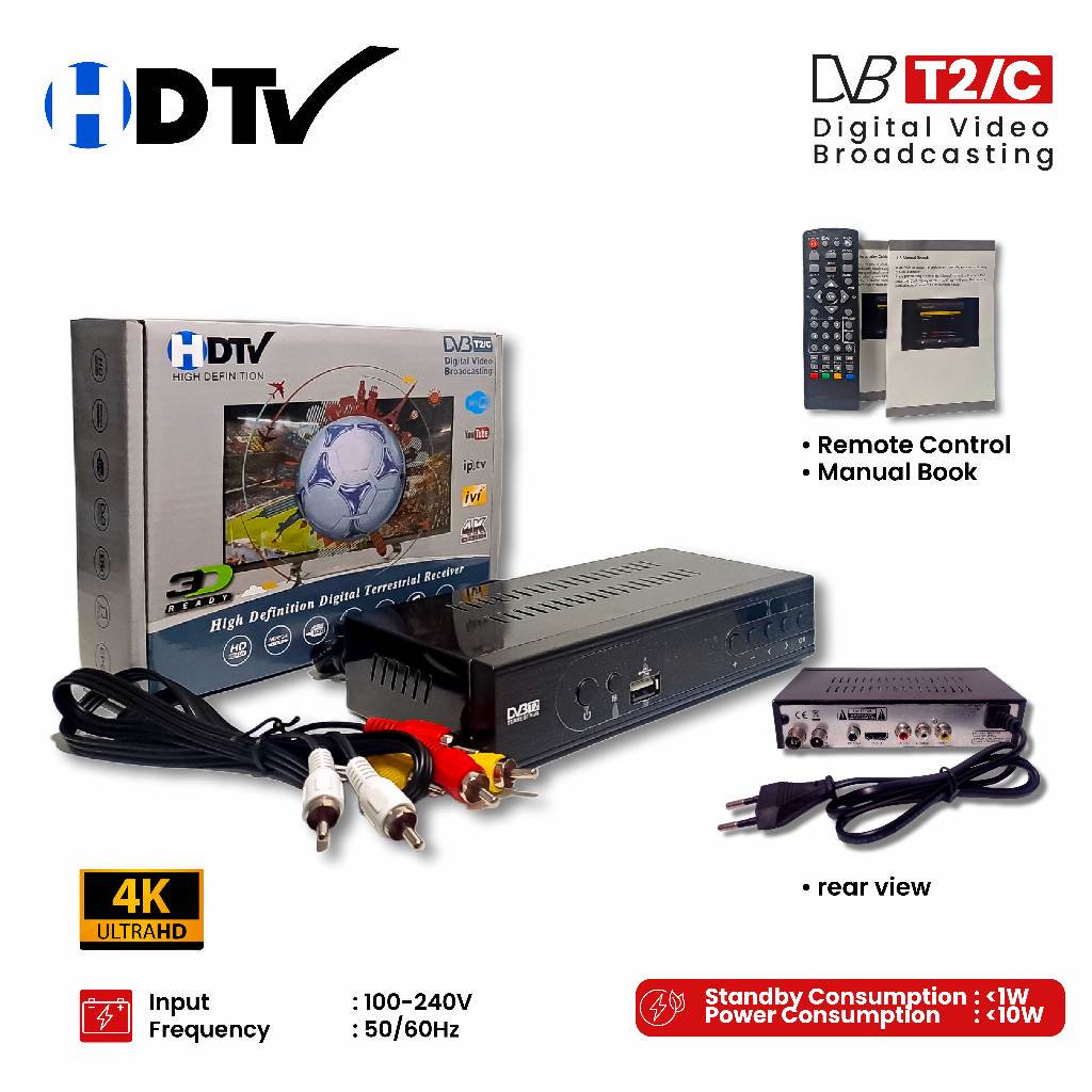 Jual Set Top Box Receiver HDTV DVB T2 STB Jernih Full HD (Wifi, Youtube ...