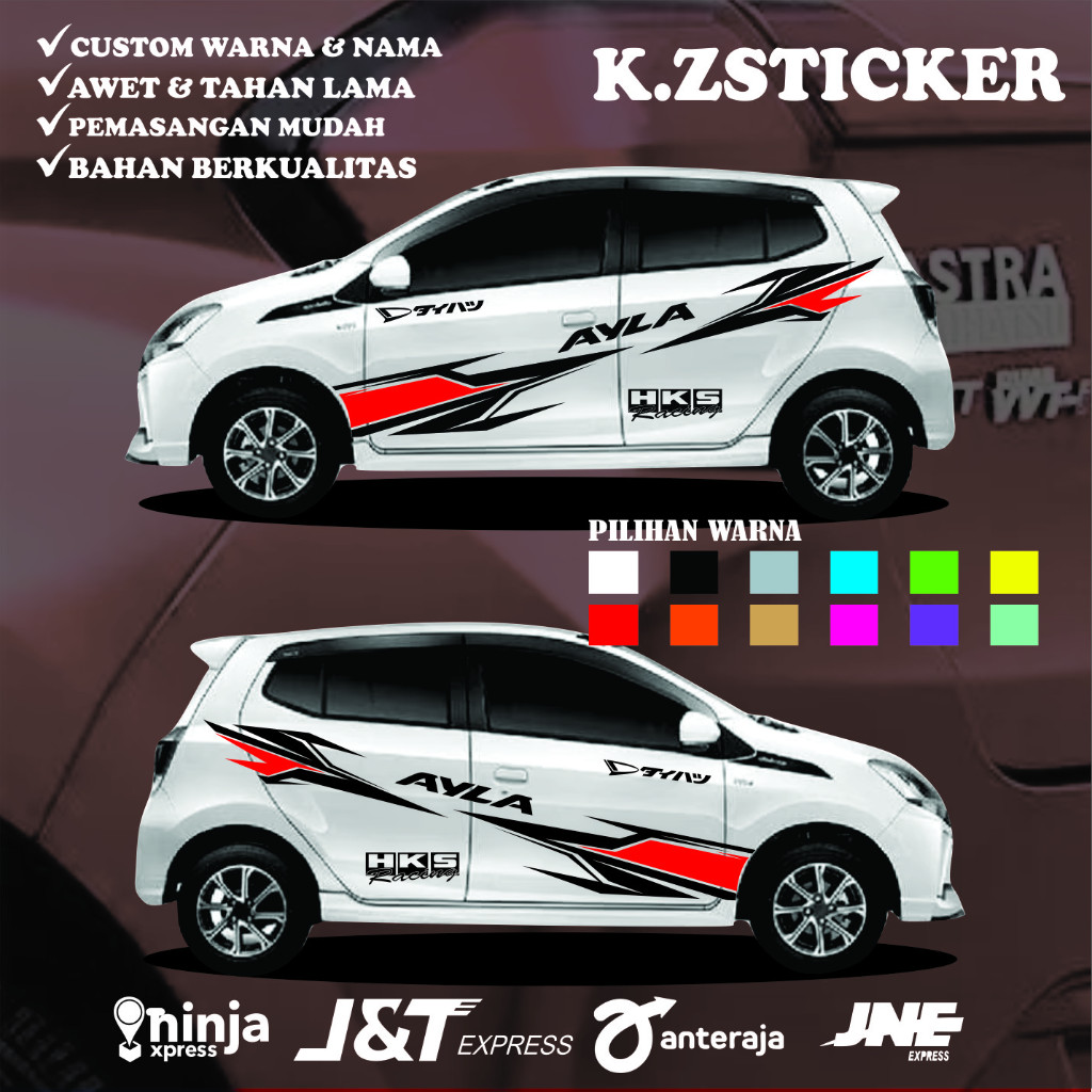 Jual Cutting Sticker Mobil Ayla Sticker Mobil Daihatsu Ayla | Shopee ...