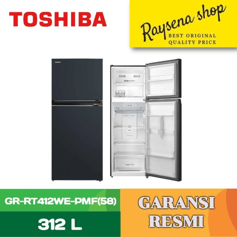 Jual TOSHIBA KULKAS 2 PINTU BESAR BIG 2 DOOR REFRIGERATOR GR-RT412WE ...
