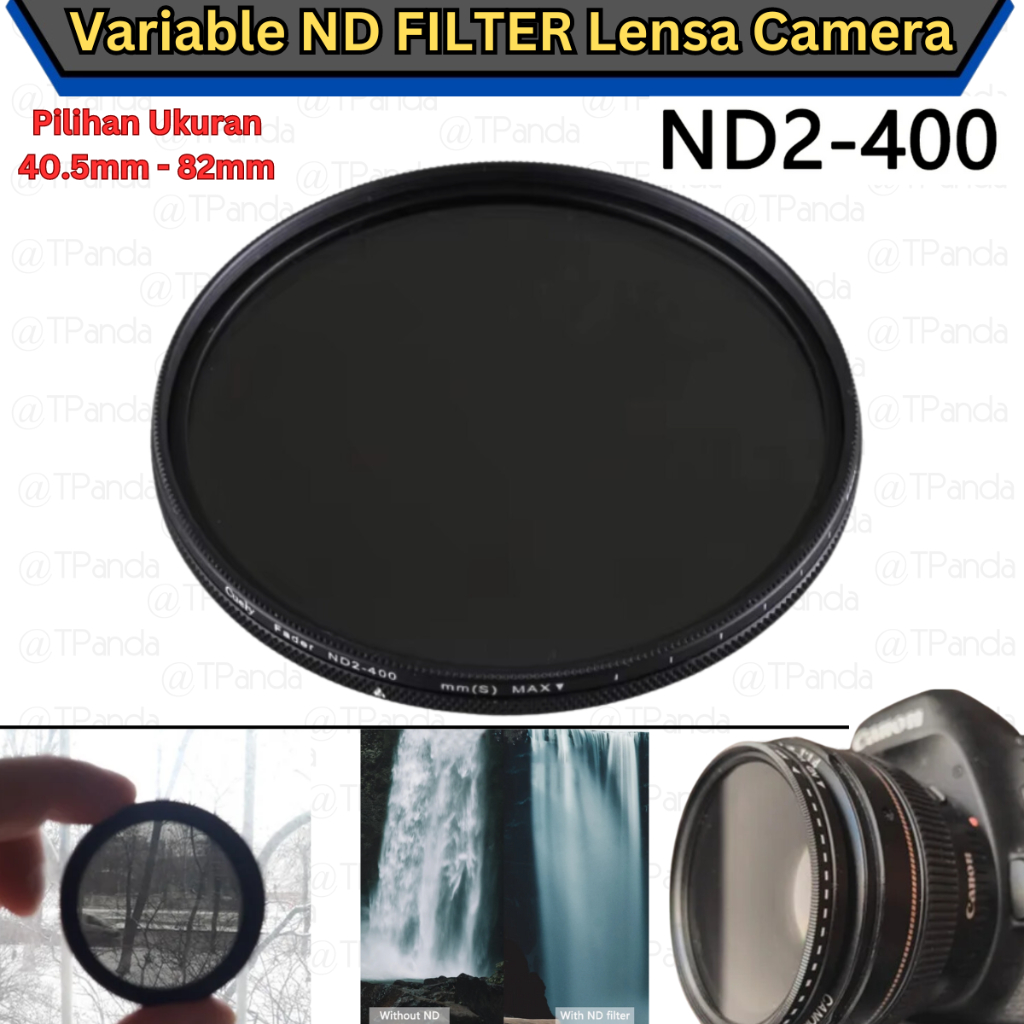 Jual VARIABLE ND Filter Lensa Camera, Neutral Density Putar Fader ND2 To ND400 Ukuran 40.5mm ...