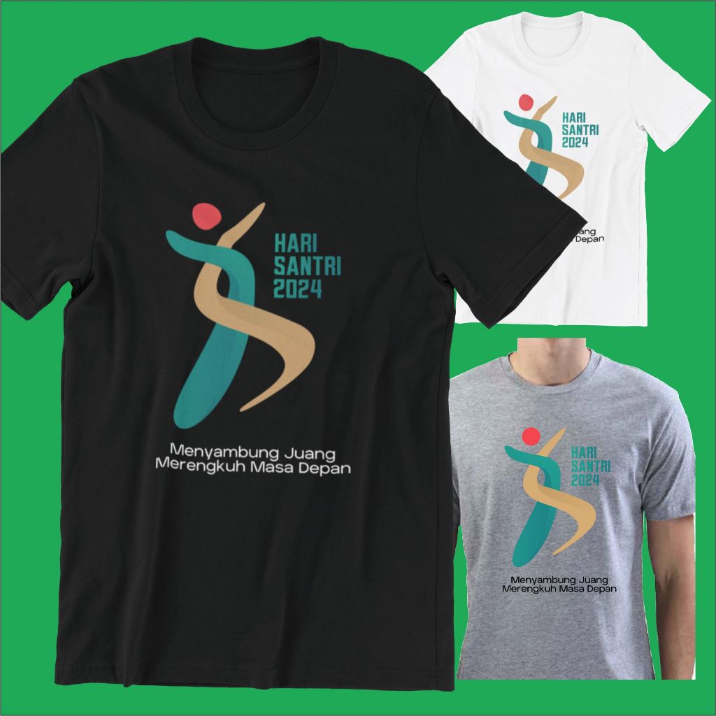 Jual SP258 Kaos Hari Santri Nasional 2024 - Tema HSN 2024 Logo Sesuai ...
