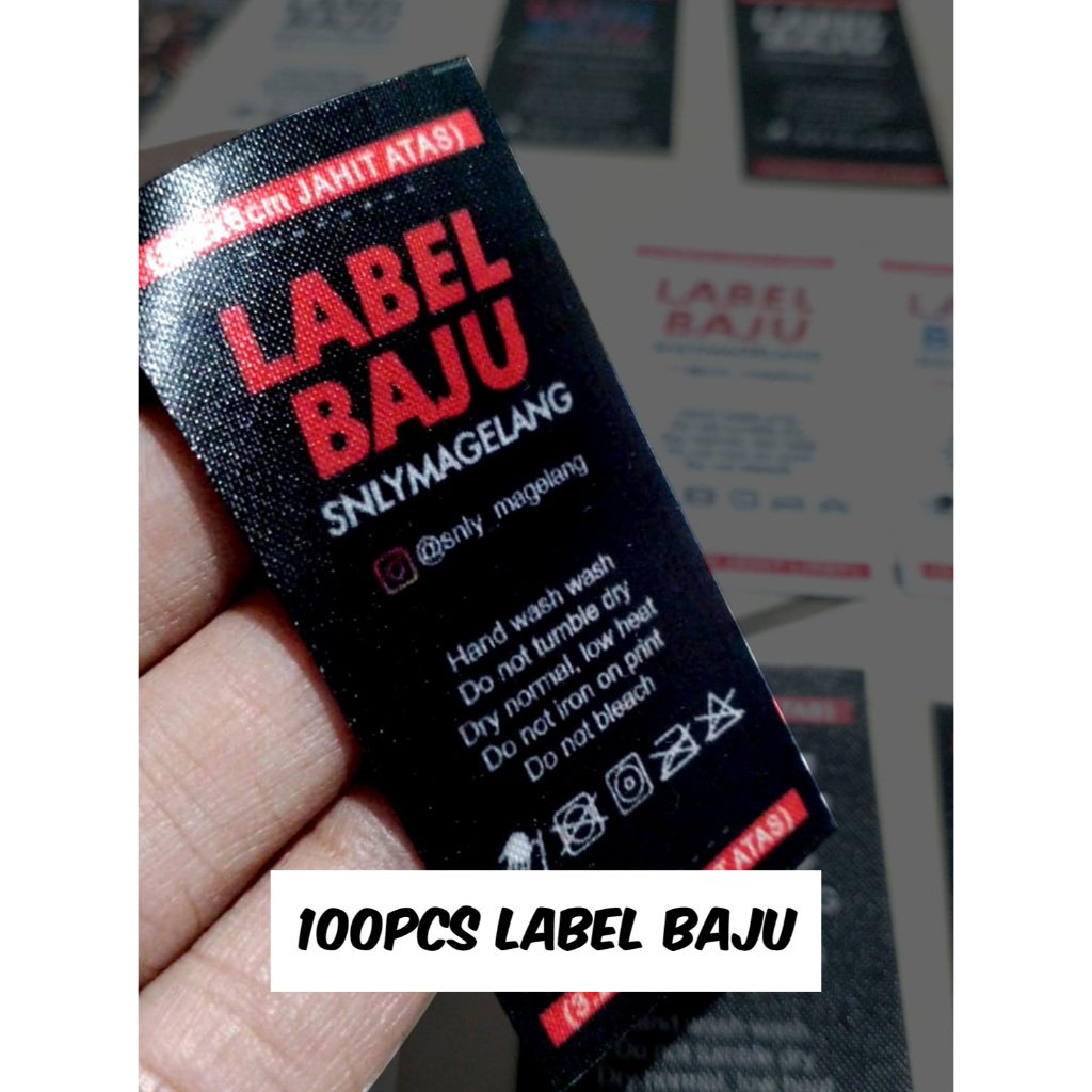 Jual Label Baju Satin Cetak Lebel Satin Printing 100pcs | Shopee Indonesia