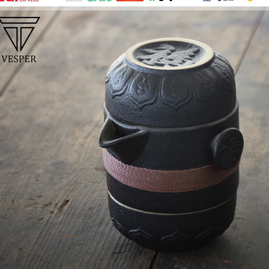 Jual japanese tea pot oshin set teko teh kopi ceramic travel poe teapot ...