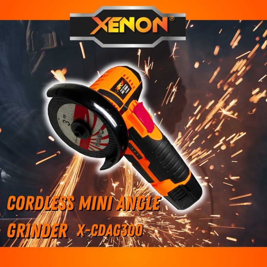 Jual XENON CDAG300 Cordless Mini Grinder 3" Gerinda Baterai 3 Inch 12V ...
