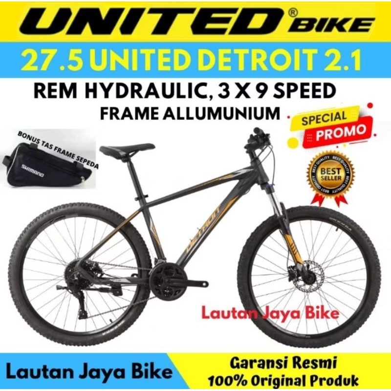Jual Sepeda Gunung 27.5 MTB United Detroit 2.0 2.1 by Unitedbike New ...