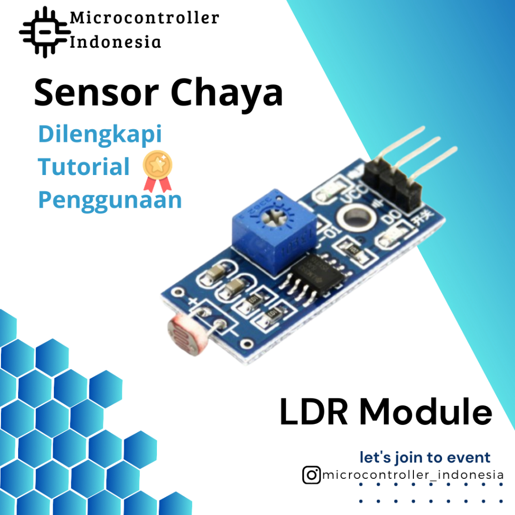 Jual PHOTOSENSTIVE LIGHT LDR RESISTANCE SENSOR CAHAYA MODULE LDR MODULE ...