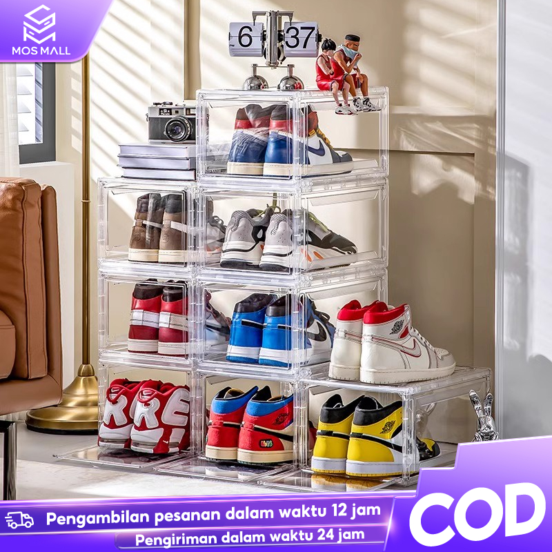 Jual Kotak Sepatu Transparan Plastic kotak sepatu akrilik Acrylic ...