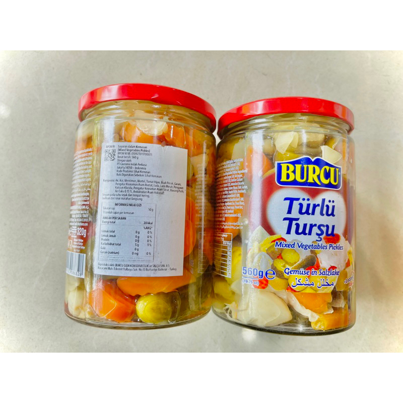 Jual Burcu Turlu Tursu 560G Acar Khas Turkey | Shopee Indonesia