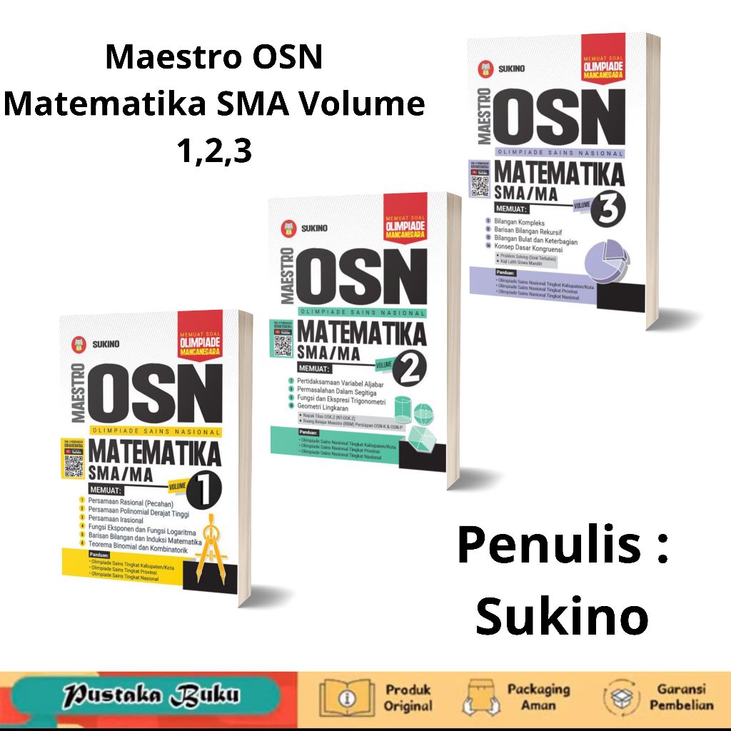 Jual Paket Buku Maestro OSN/KSN/Olimpiade Matematika SMA Volume 1/2/3 | Shopee Indonesia