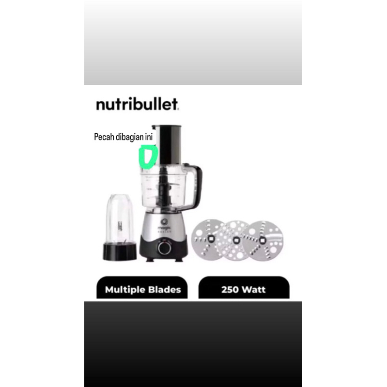 Jual Nutribullet Magic Bullet Food Processor Kitchen System Full Config ...
