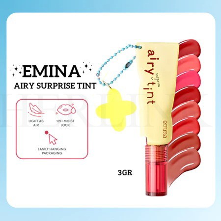 Jual Emina Airy Surprise Tint 3 g + Keychain - Lip Tint Ringan | Shopee ...
