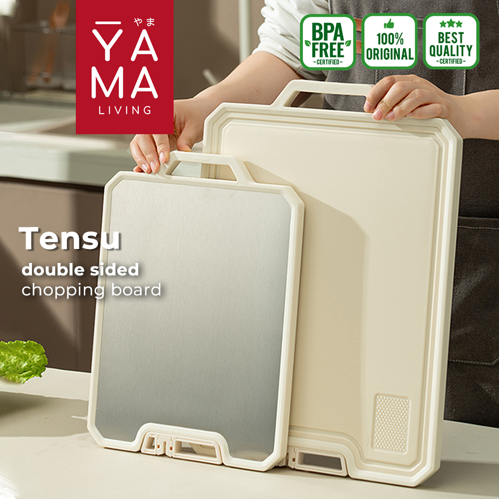 Jual YAMA TENSU 2in1 Stainless Steel 304 Premium Cutting Chopping Board ...