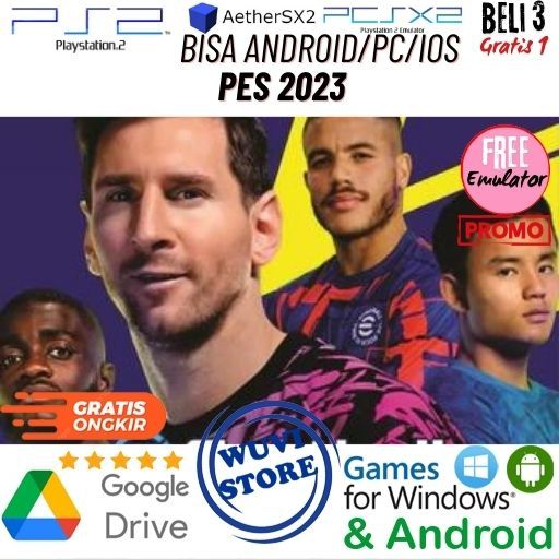 Jual PS 2 PES 2023 | Bisa di PC / Android / IOS Plus Emulator | Beli 3 ...