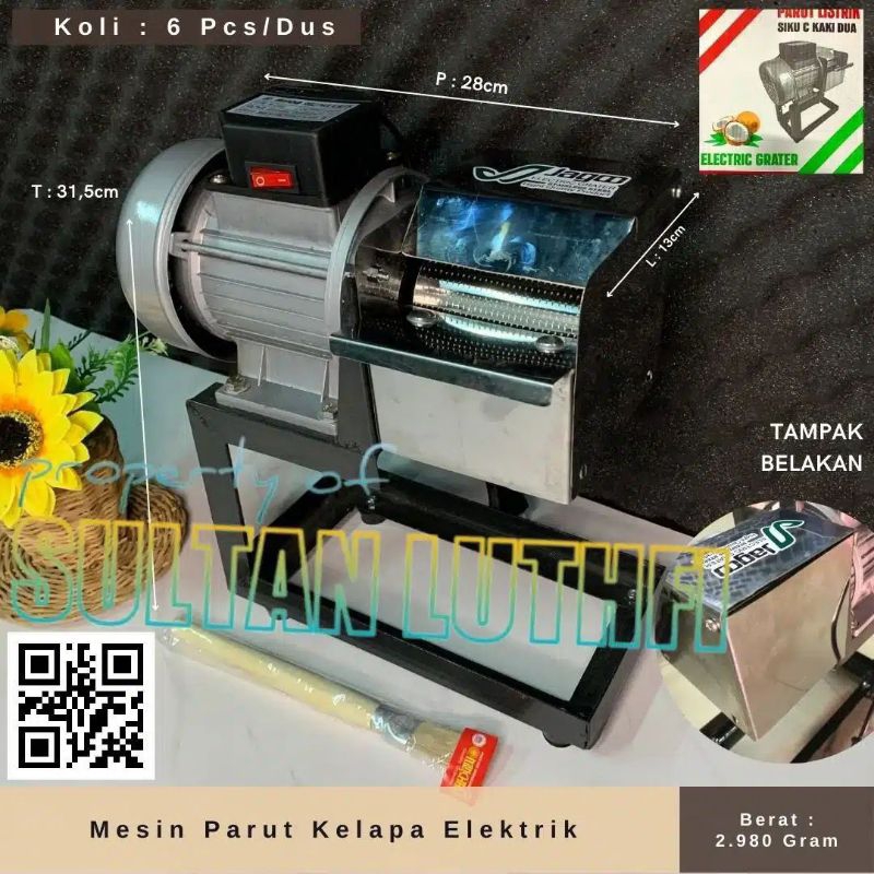 Jual Mesin Parut Kelapa Elektrik alat parut kelapa parutan serbaguna ...