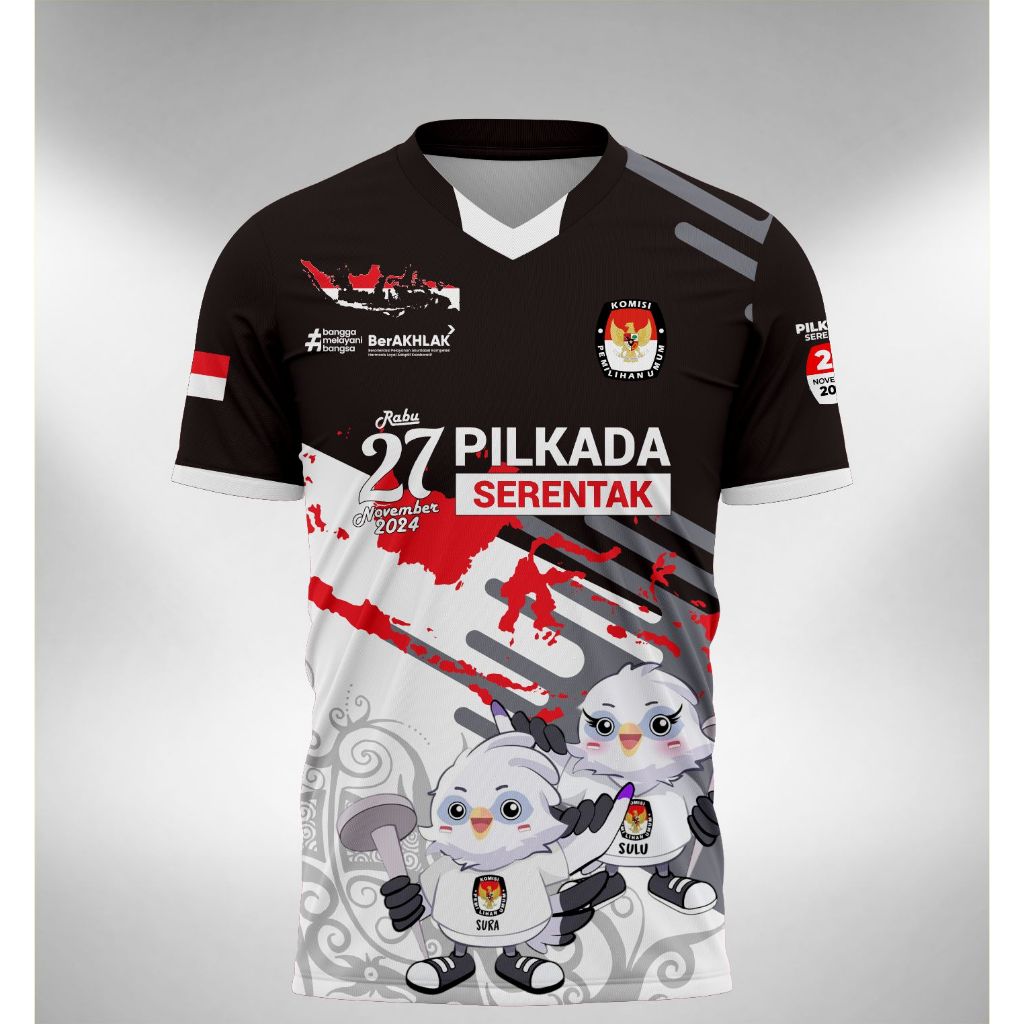Jual Jersey KPU 2024 PILKADA 27 NOVEMBER PEMILUKADA PPK PPS KPPS FREE ...