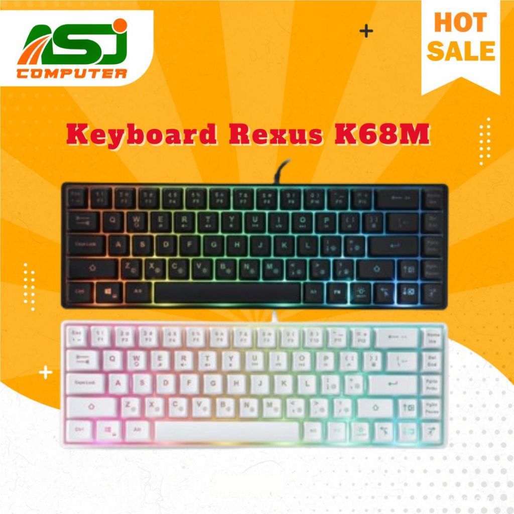 Jual Rexus Battlefire K68M Membrane RGB Mini Gaming Keyboard - Rexus ...