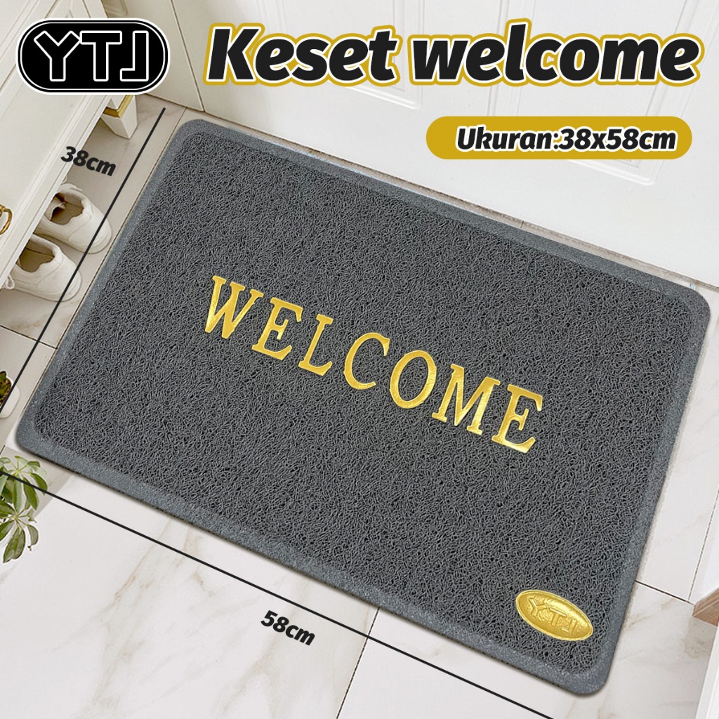 Jual YTJ Keset Karpet PVC Mie Bihun Motif Welcome 38x58cm | Shopee ...