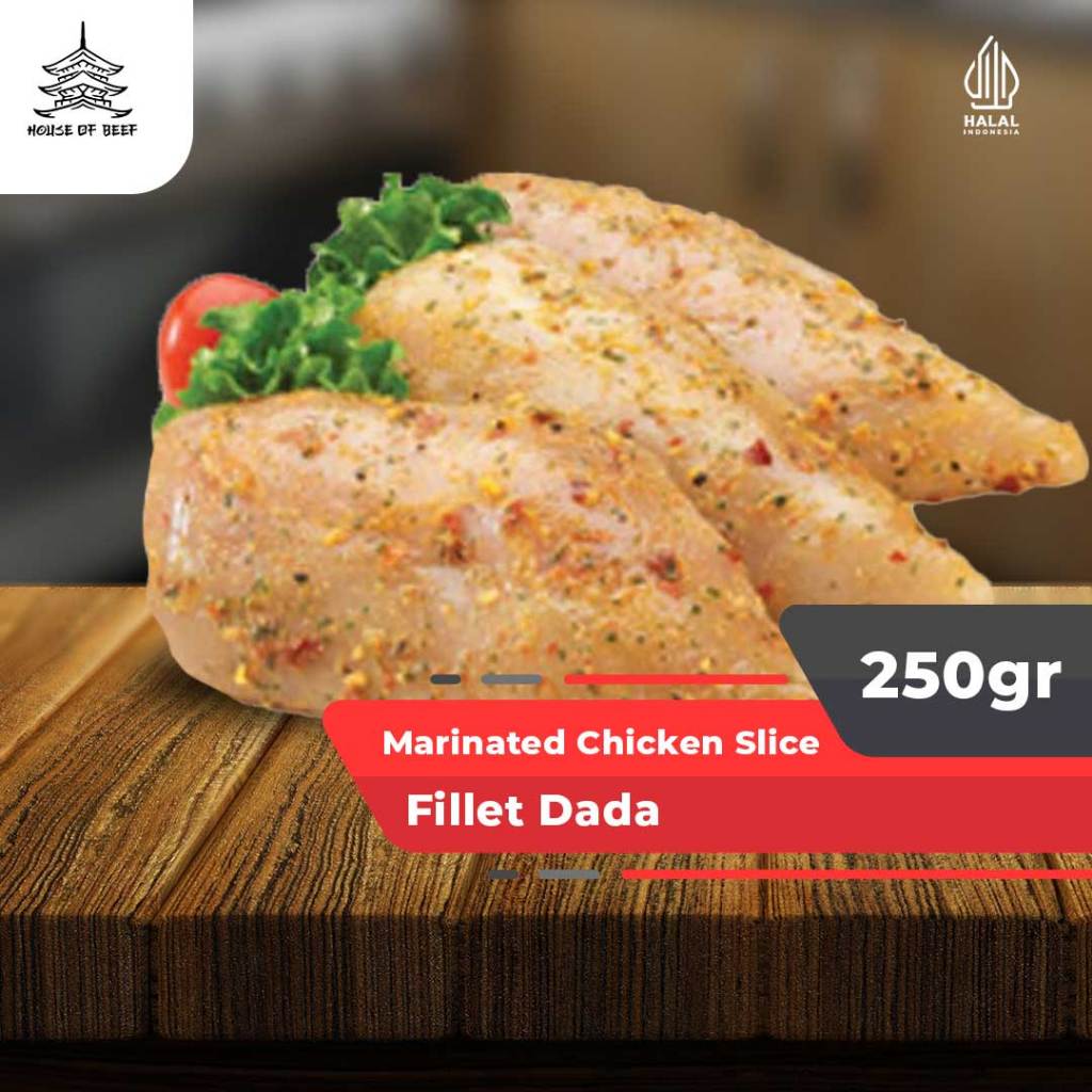 Jual Marinated Chicken Slice 250gr Marinasi Fillet Dada Ayam | Shopee ...