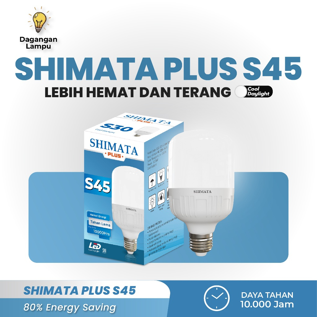 Jual Lampu Bohlam Led Jumbo Shimata Plus S45!!!Lampu Super Terang Dan ...