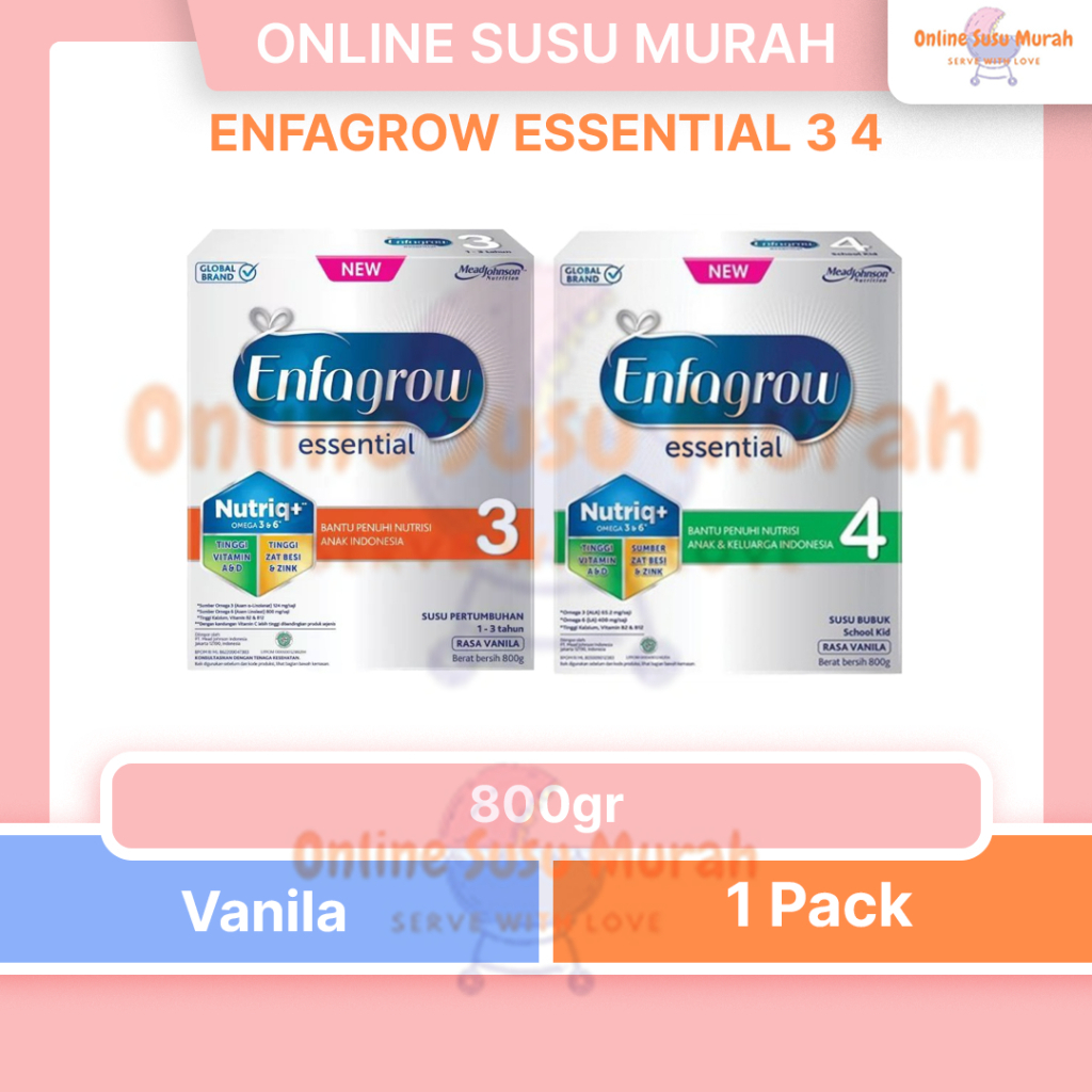 Jual ENFAGROW ESSENTIAL 3 4 800GR TAHAP 3 1-3 THN TAHAP 4 3 TAHUN KE ...