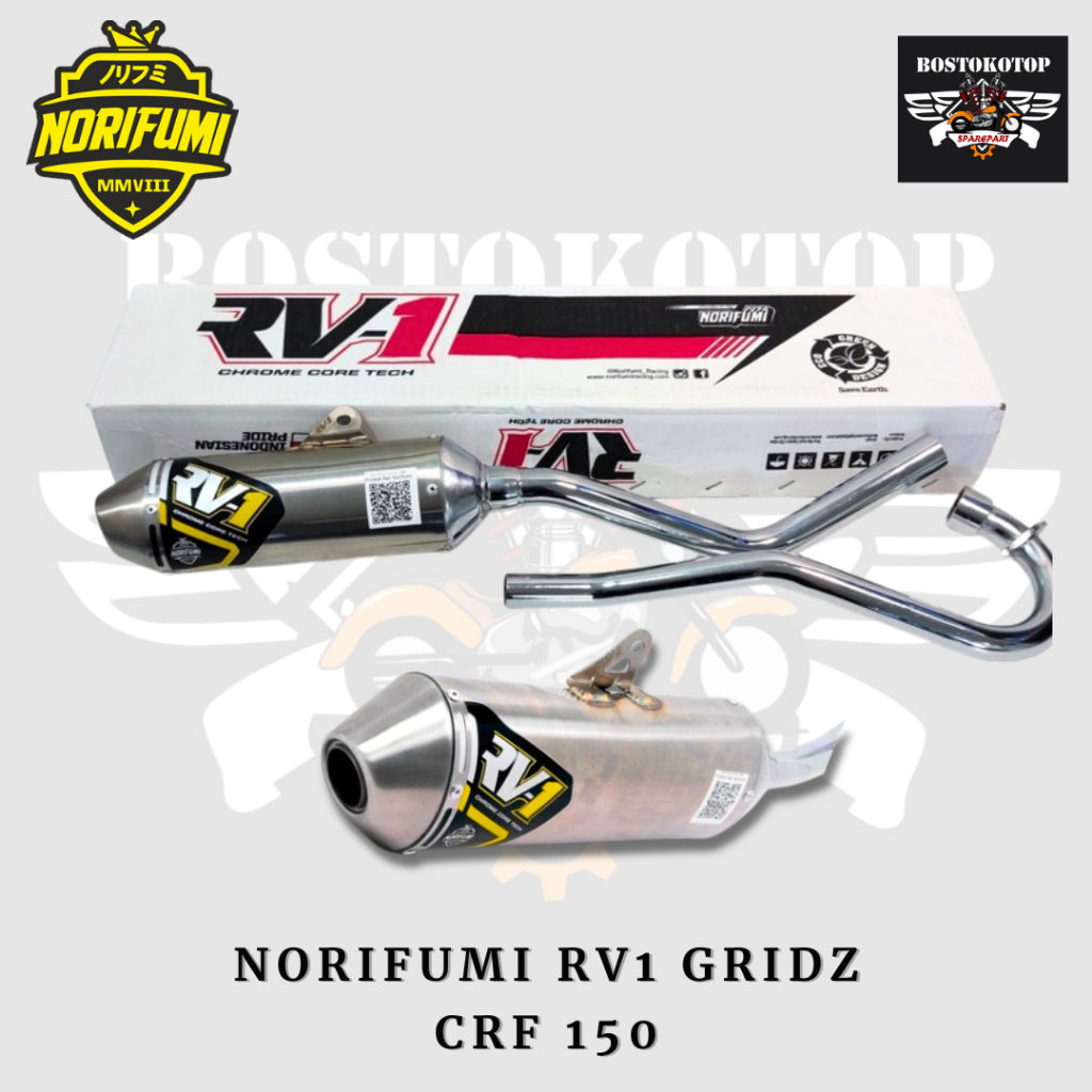 Jual Norifumi Knalpot Racing Trail Trabass Tipe RV1 GRIDZ CRF150 CRF 150 CRF 150L Original ...