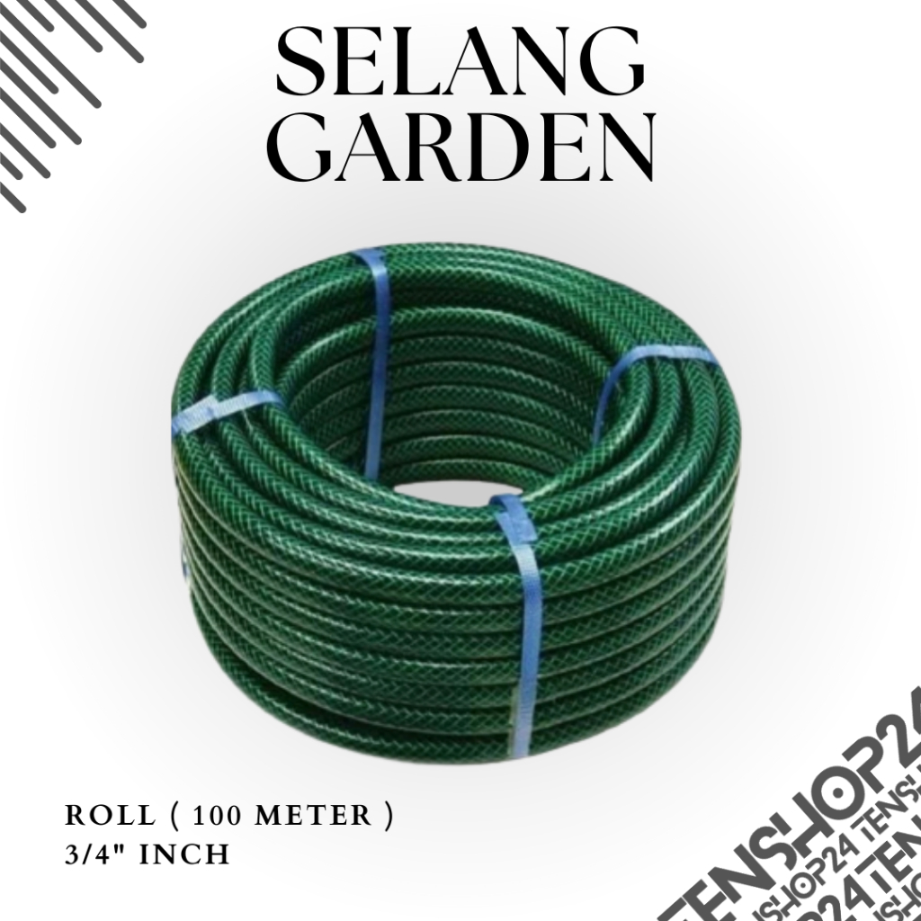 Jual Selang Serat Benang Hijau Garden 3/4 “ Inch 100 m meter Air Taman ...
