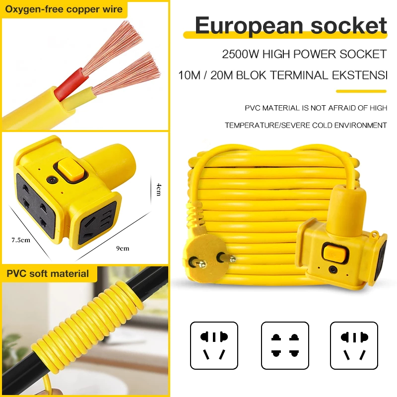 Jual 【COD】10M 20M 30M 40M Kabel Sambungan Multi Fungsi /Colokan Kabel ...