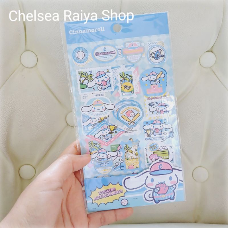 Jual Stiker Gambar Tempel Sanrio Cinnamoroll Baseball 2 Lembar Cinamorol Cinamoroll Cinnamonroll ...