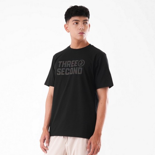 Jual 3Second Kaos Pria Lengan Pendek T-Shirt Regular Fit Rainbow Script Ultra Absorb Katun OL ...