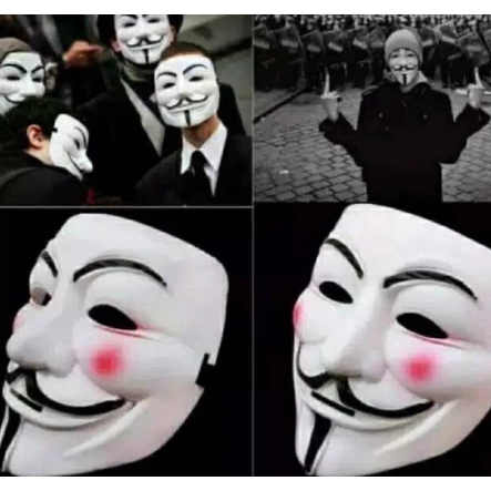 Jual Topeng Hacker Joker topeng anonymous / topeng pesta mask / Topeng ...