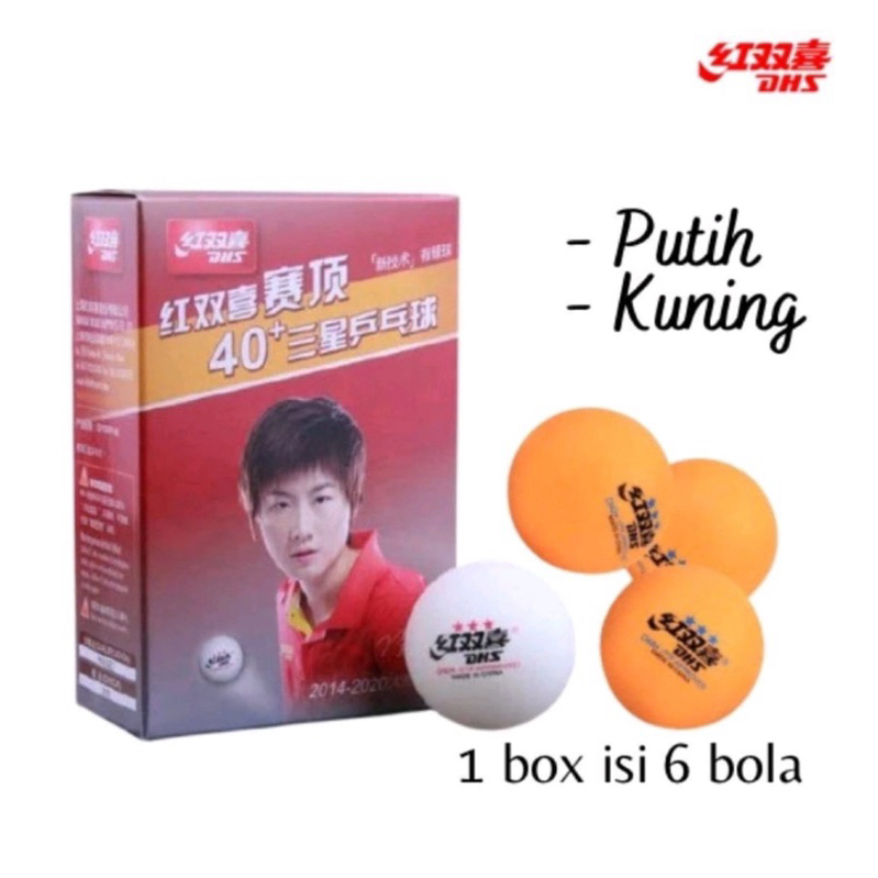 Jual Bola Pingpong DHS 40+ Original 1 Kotak isi 6pcs / Bola Tenis Meja DHS isi 6pcs | Shopee ...